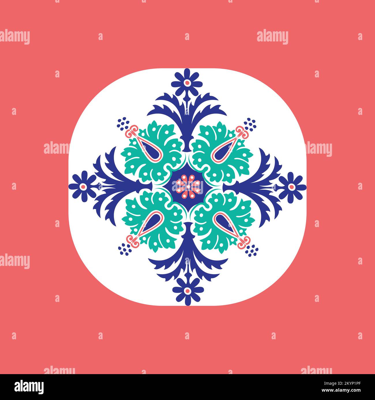 Retro style flower pattern Stock Vector Images - Alamy