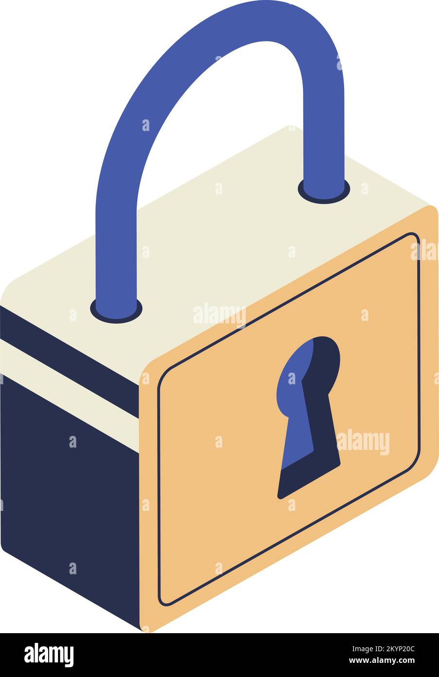 3d document padlock isolated Stock Vector Images - Alamy