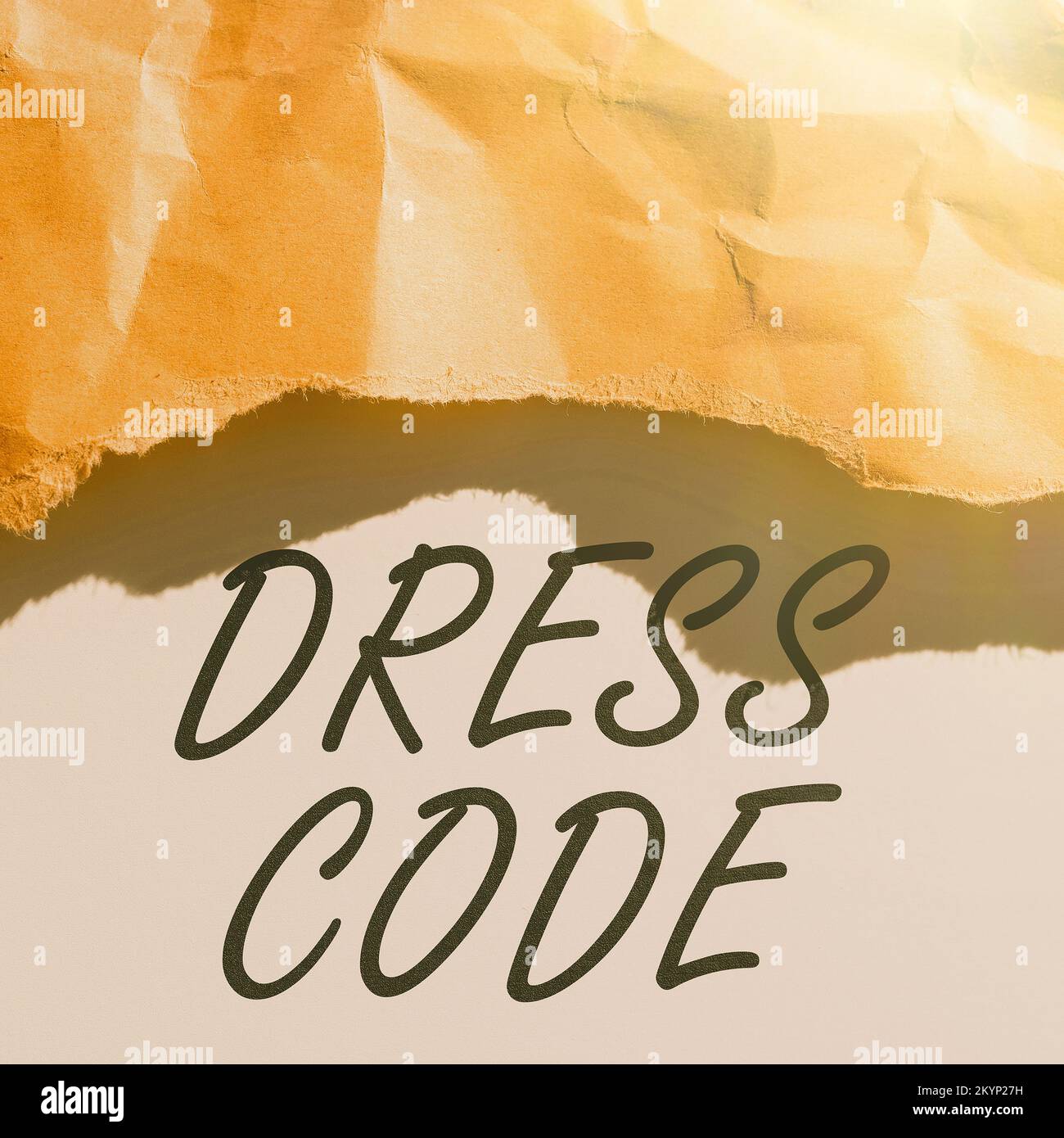 Sign displaying Dress Code. Word for an accepted way of dressing for a ...