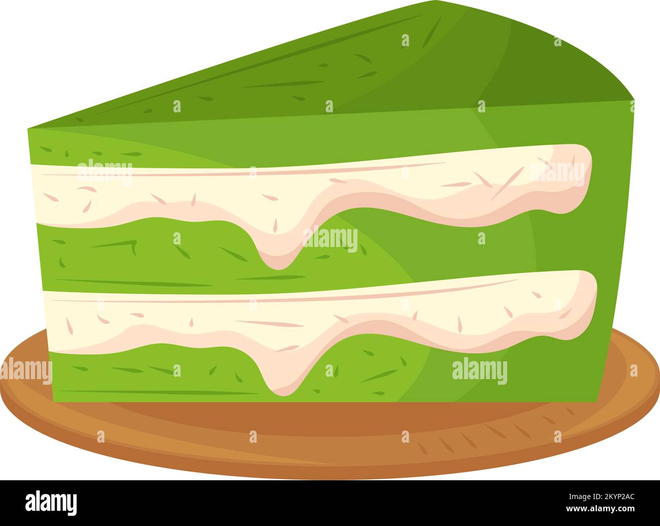 matcha cake with cream Stock Vector Image & Art - Alamy