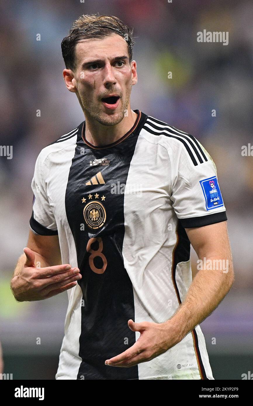 AL KHOR, QATAR - DECEMBER 1: Leon Goretzka of Germany looks on during ...