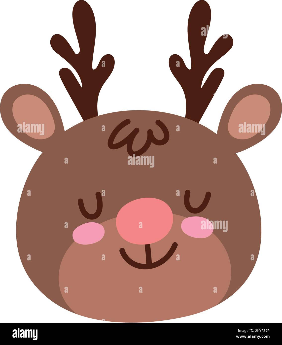 cute reindeer face Stock Vector Image & Art - Alamy