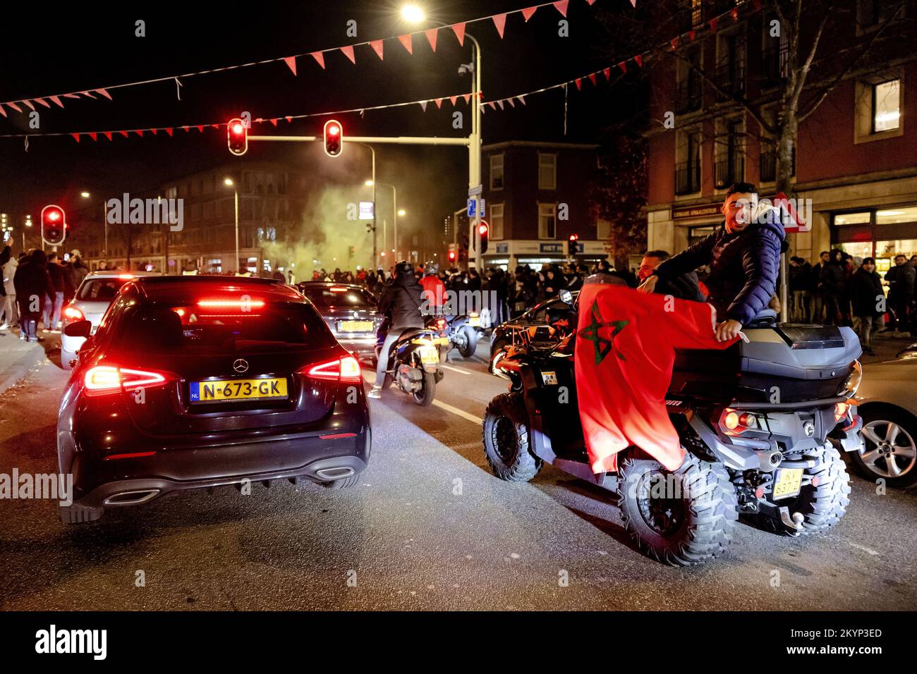 THE HAGUE - Moroccan football supporters after the match between ...