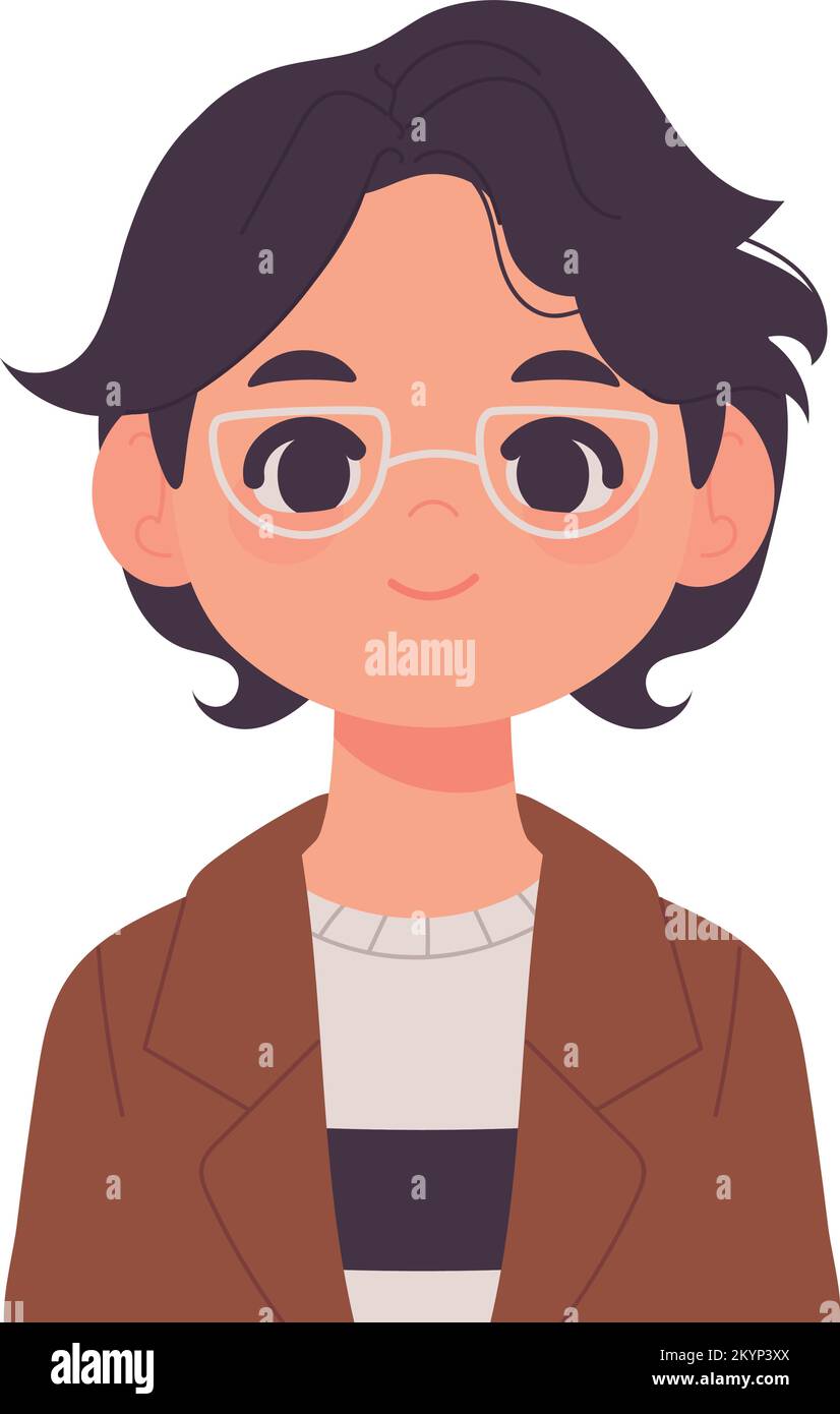 Geek guy avatar portrait Stock Vector Images - Alamy