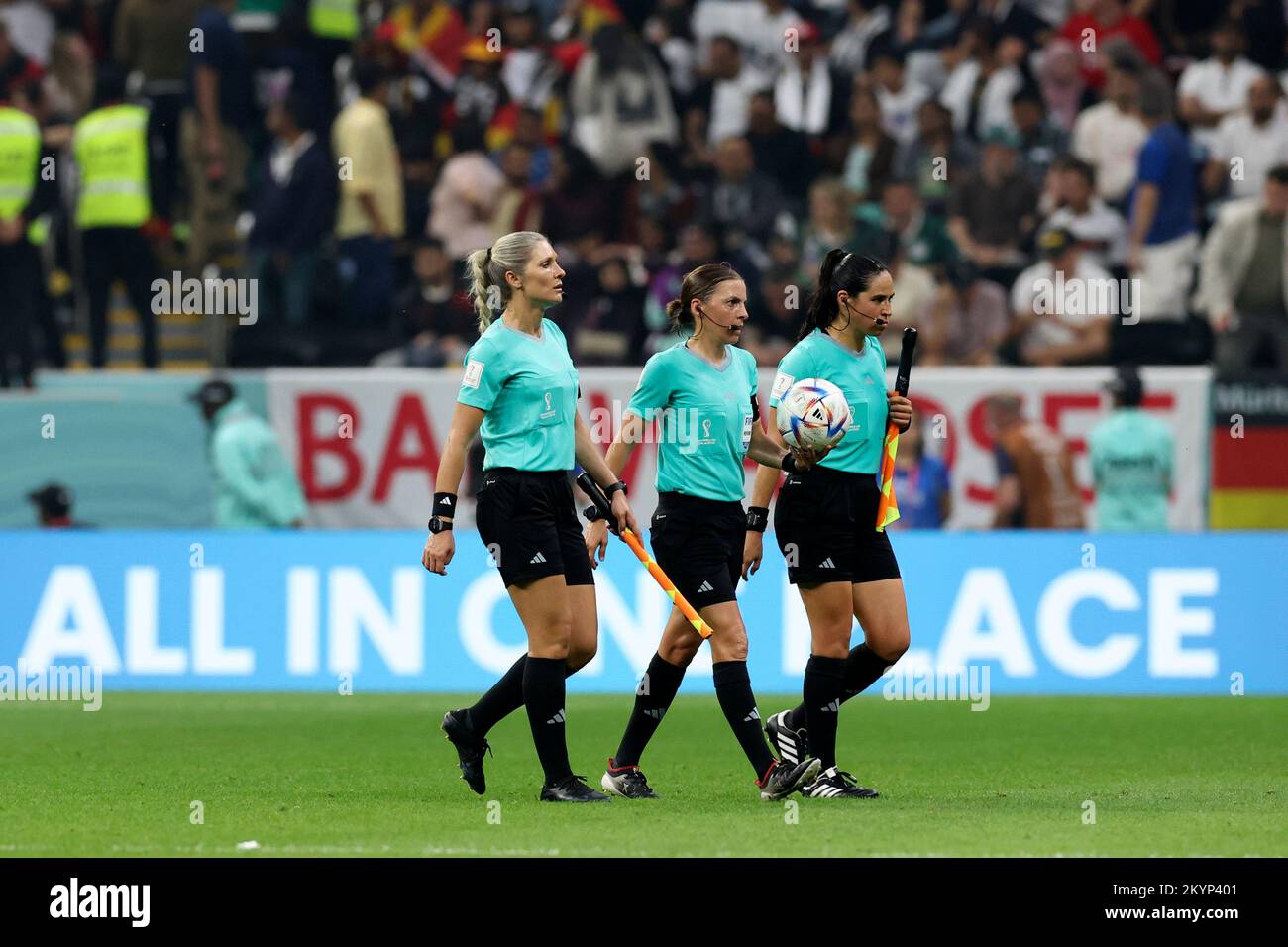 Al Khor, Qatar. 1st Dec, 2022. Referee Stephanie Frappart (C ...