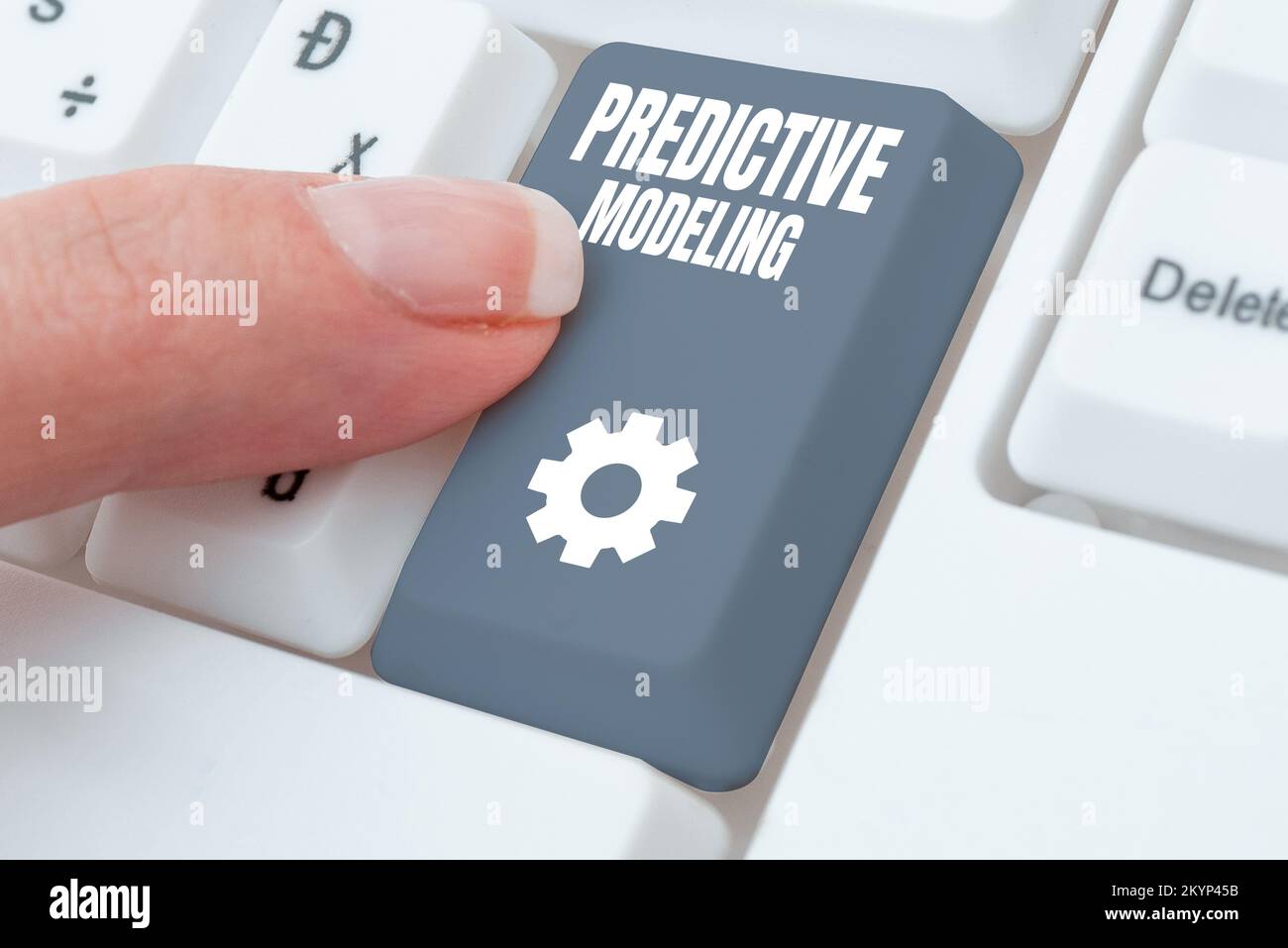 Text sign showing Predictive Modeling. Internet Concept maintenance strategy driven by ...