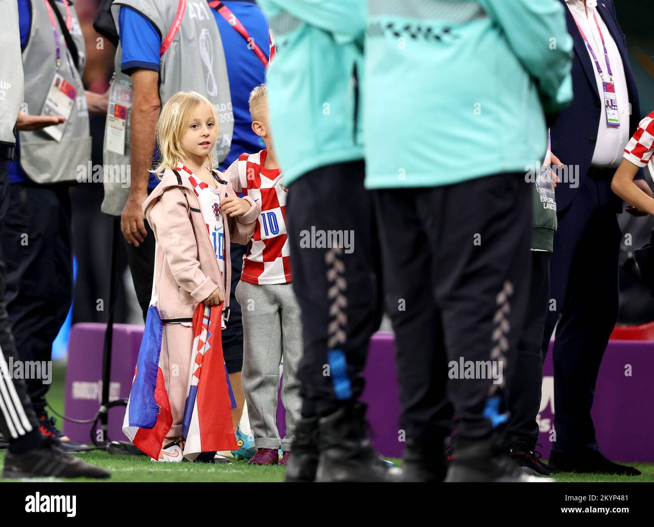DOHA, QATAR - DECEMBER 01: Luka Modric of Croatia with his three ...