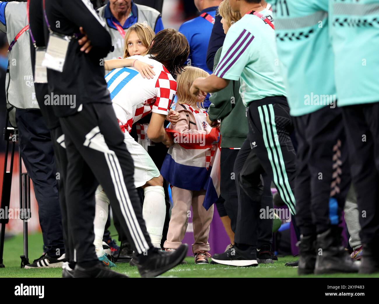 DOHA, QATAR - DECEMBER 01: Luka Modric of Croatia with his three ...
