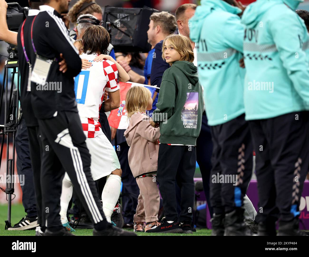 DOHA, QATAR - DECEMBER 01: Luka Modric of Croatia with his three ...