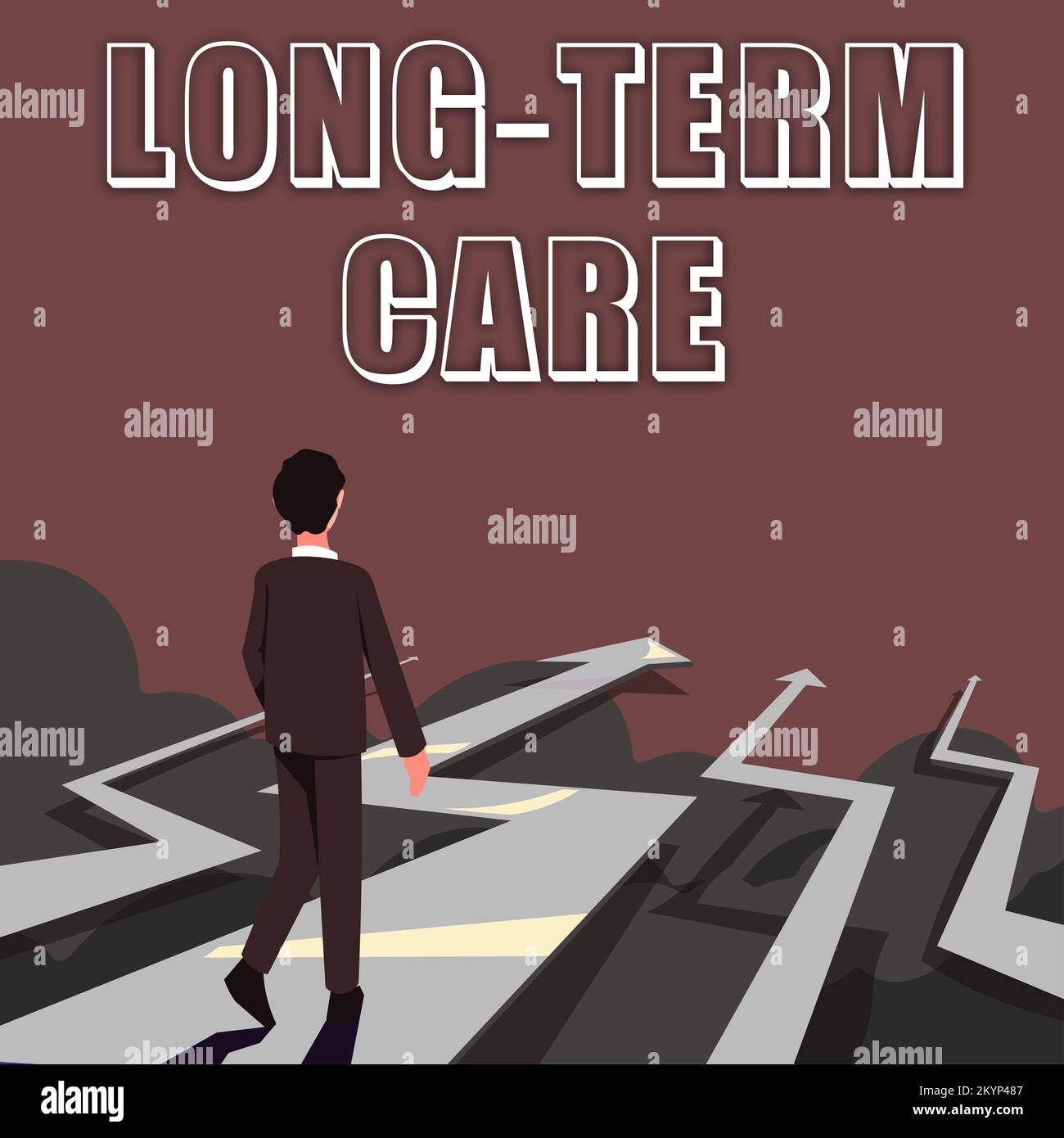 Hand writing sign Long Term Care. Word Written on Adult medical nursing ...