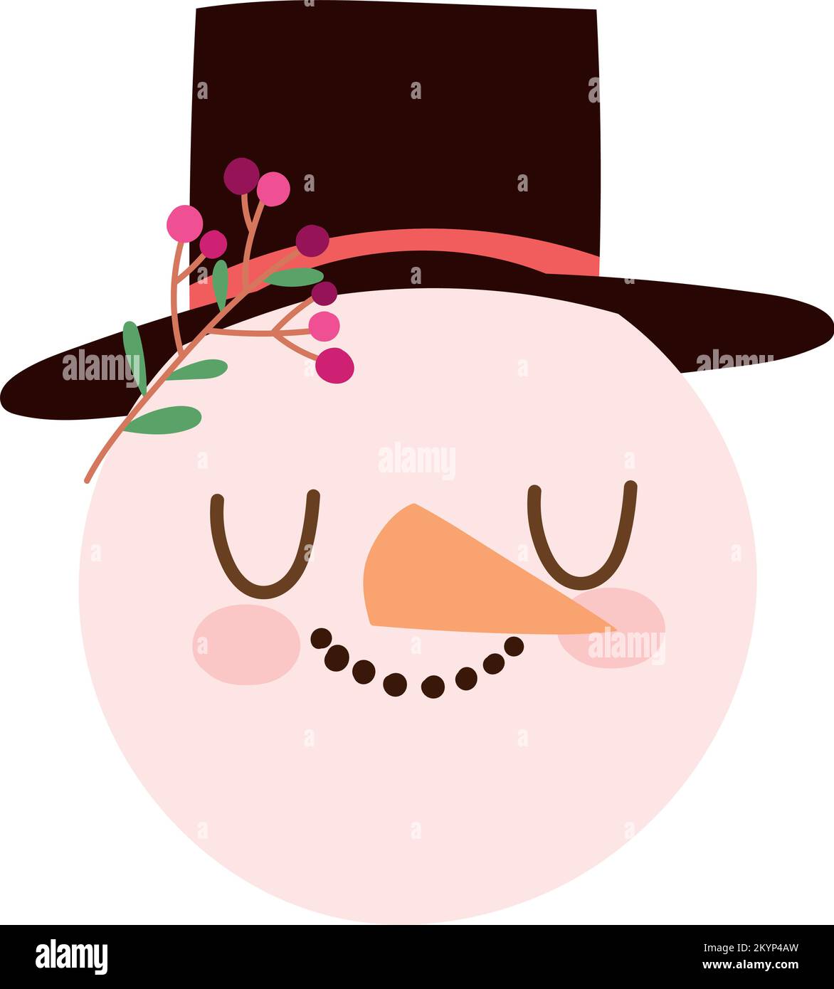 christmas snowman face Stock Vector Image & Art - Alamy
