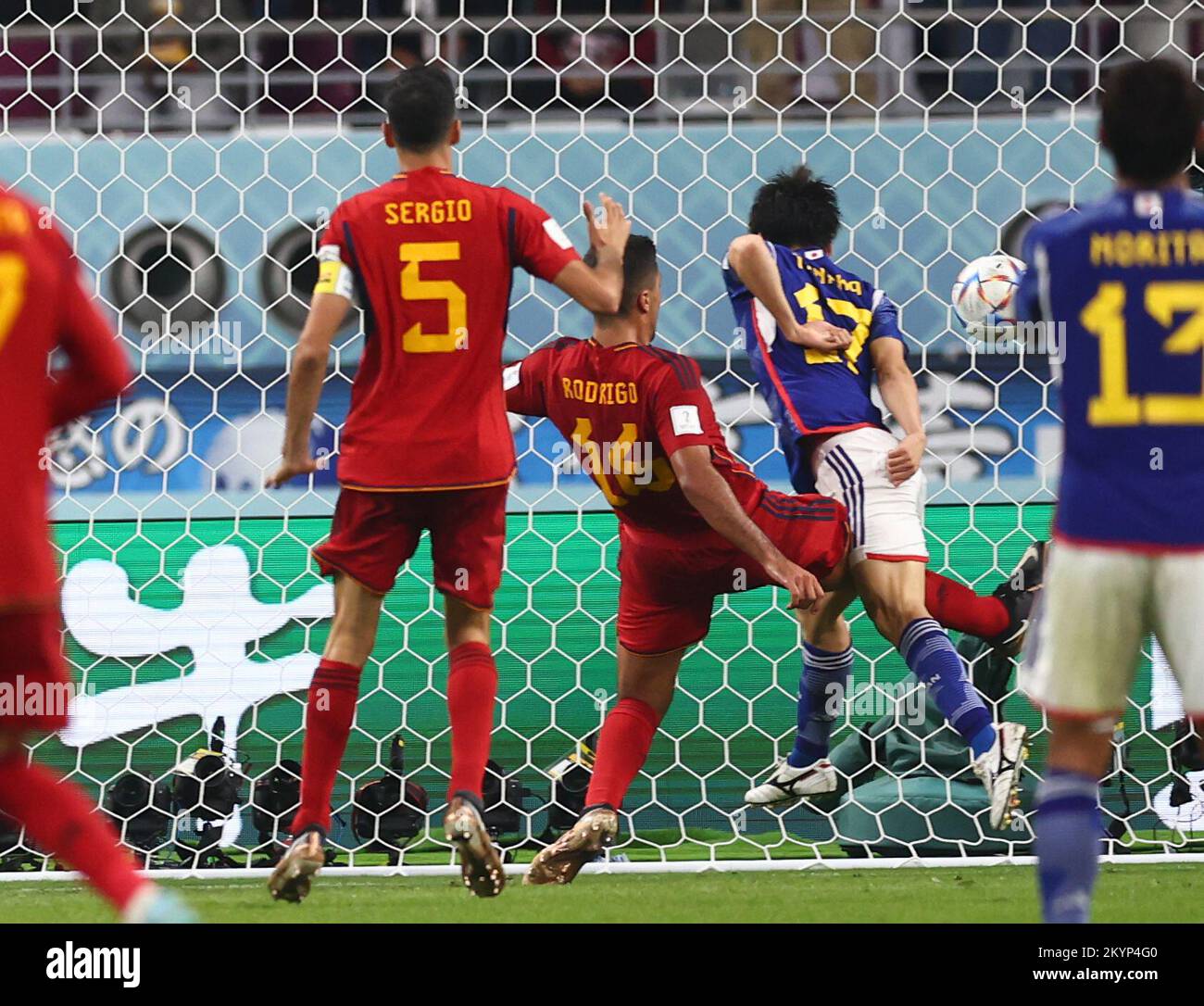 Doha, Qatar, 1st December 2022. Ao Tanaka of Japan scores their second ...