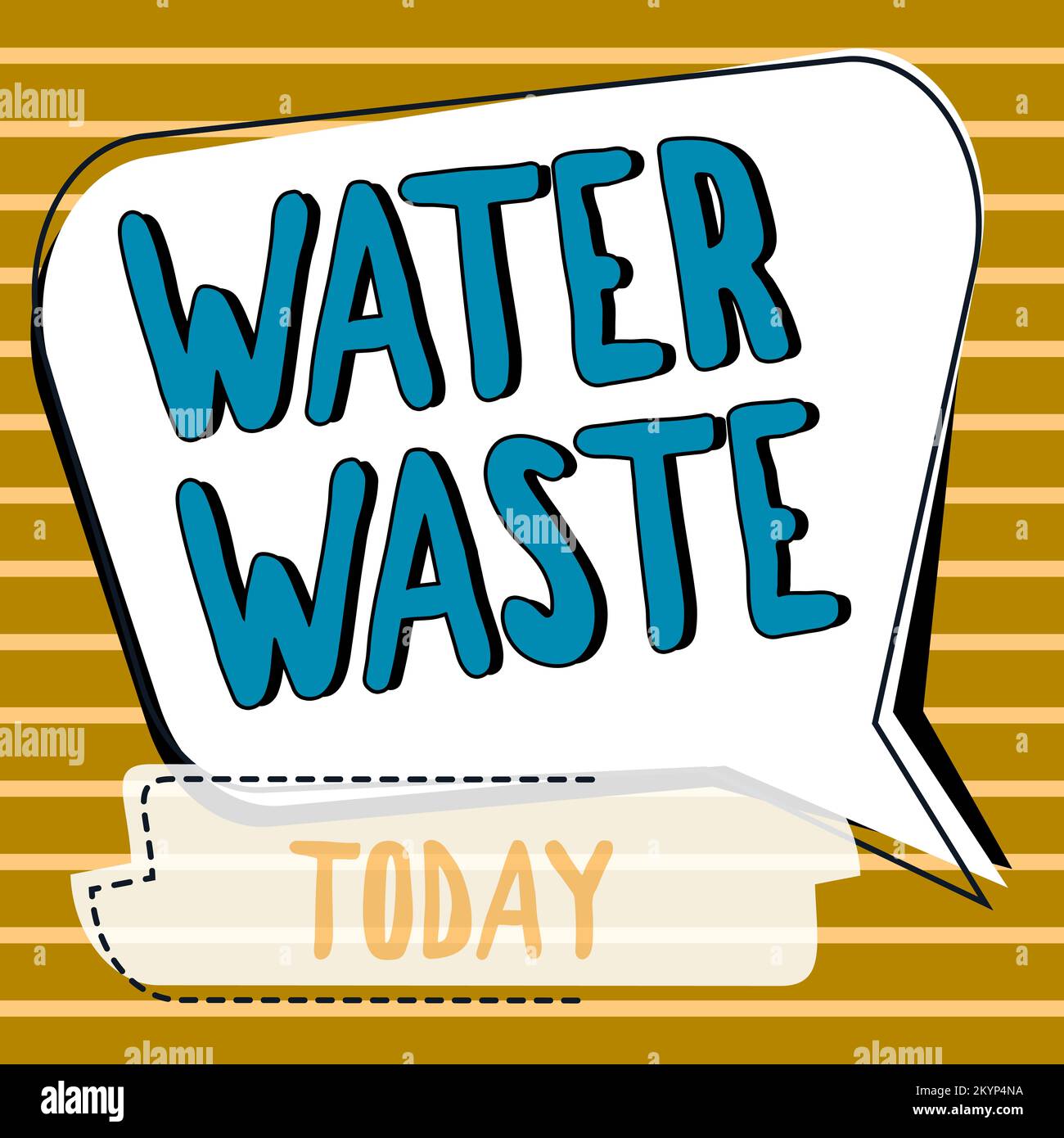 Hand writing sign Water Waste. Concept meaning liquid that has been ...