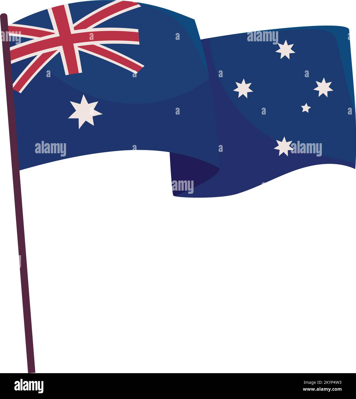 Australian flagpole Stock Vector Images - Alamy