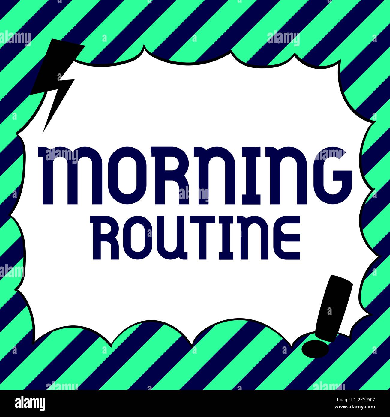 Sign displaying Morning Routine. Business concept initiation of ...