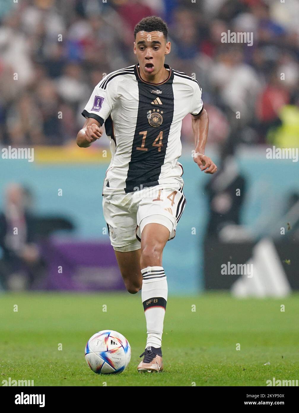 Germany's Jamal Musiala during the FIFA World Cup Group E match at the ...