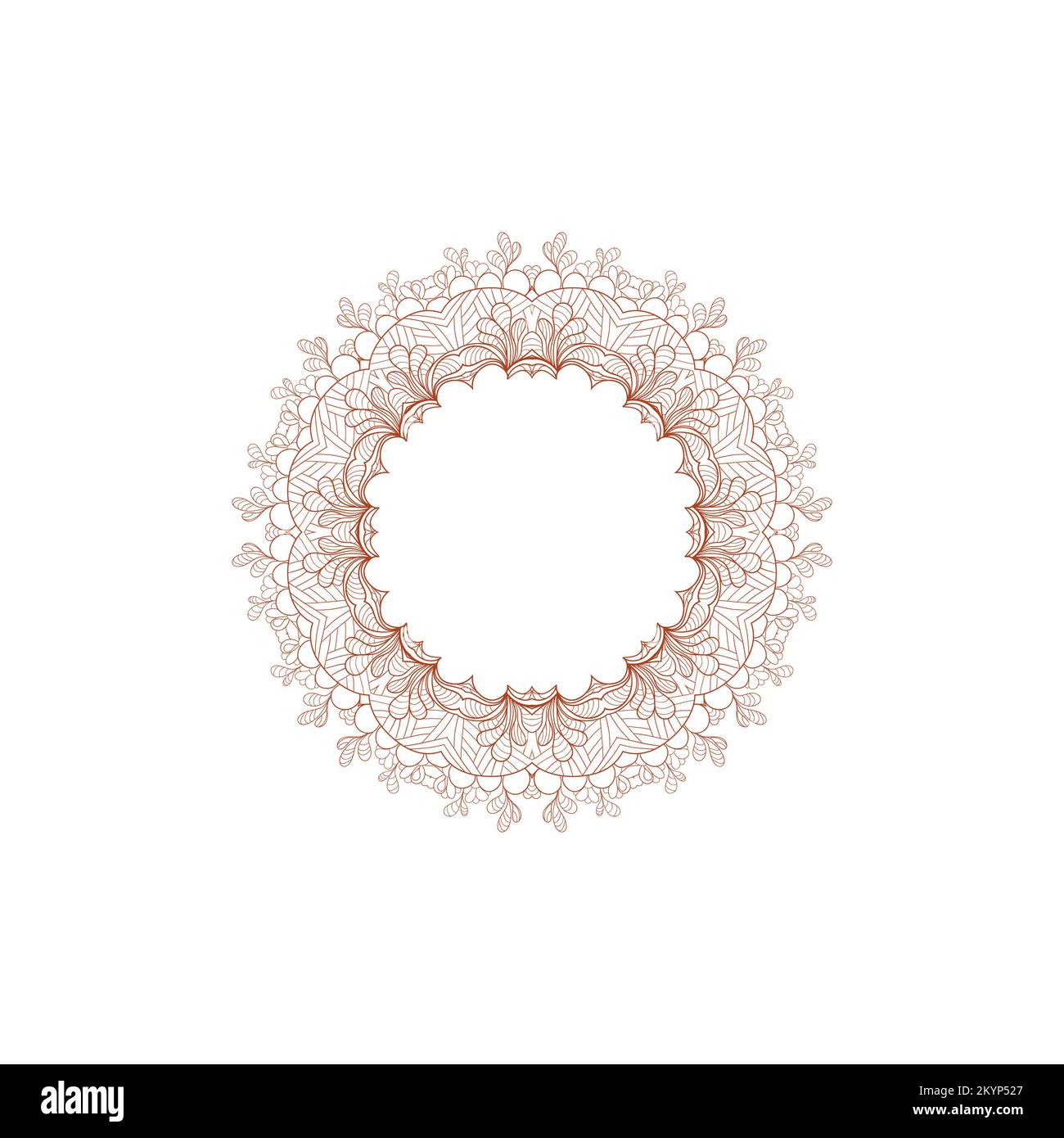Mandala flower frame design with white background Stock Vector Image ...