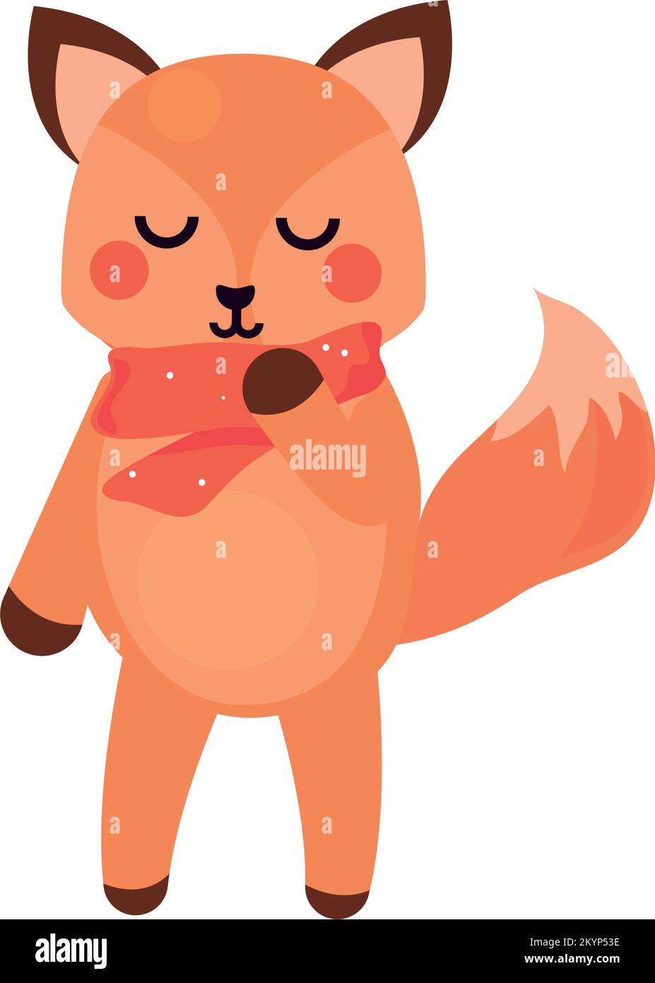 fox christmas character Stock Vector Image & Art - Alamy