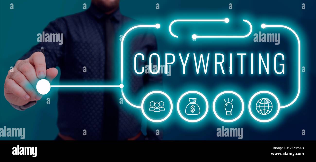 Hand writing sign Copywriting. Conceptual photo writing the text of ...