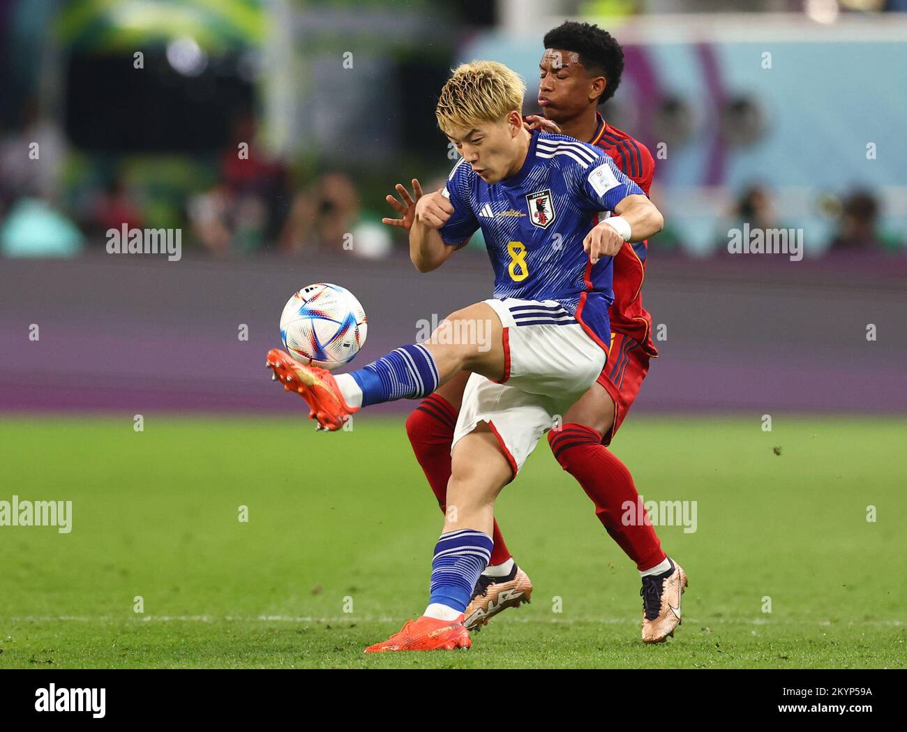 Doha, Qatar, 1st December 2022. Ritsu Doan of Japan held in action ...