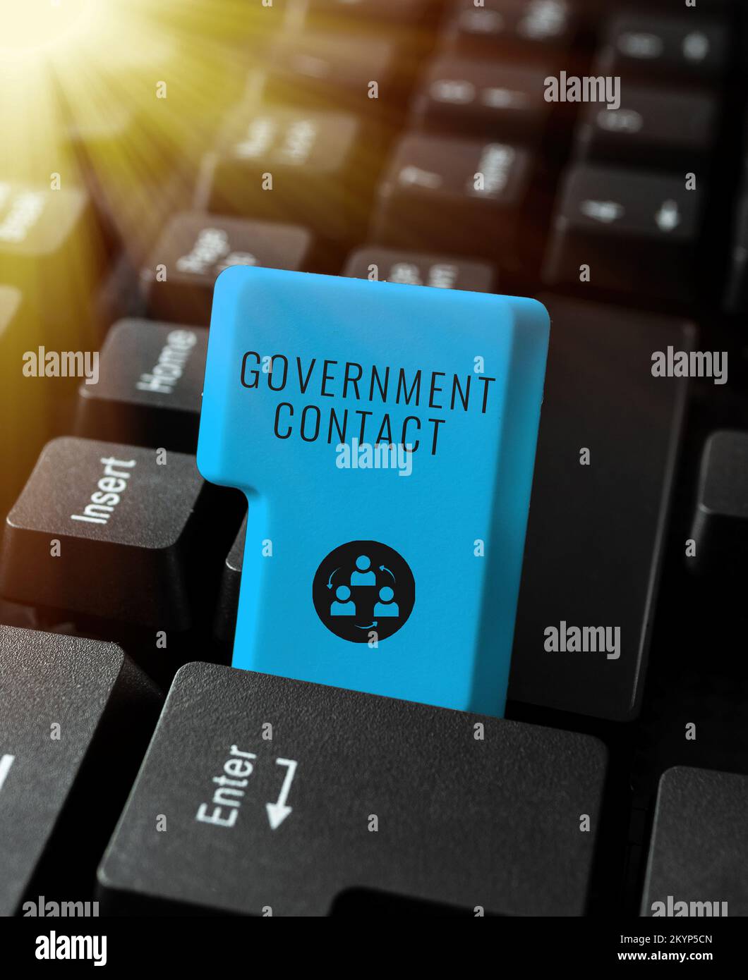 Sign displaying Government Contact. Concept meaning debt security ...