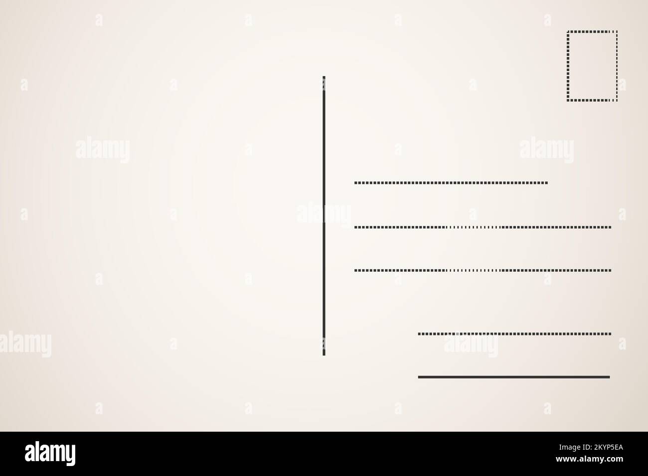 Postcard template. Design of blank travel post card back Stock Vector ...