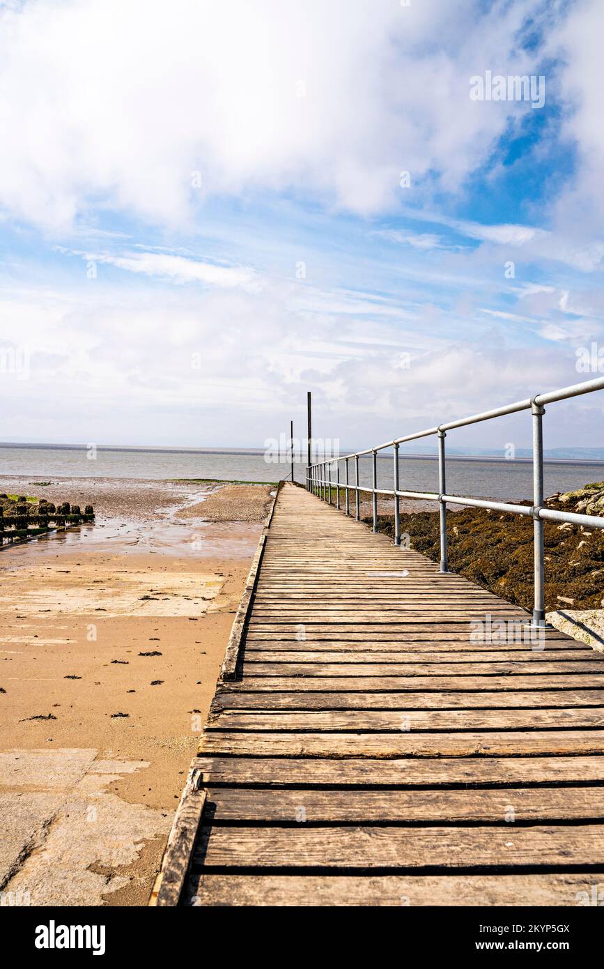 Wooden path and boat slipway Stock Photo - Alamy