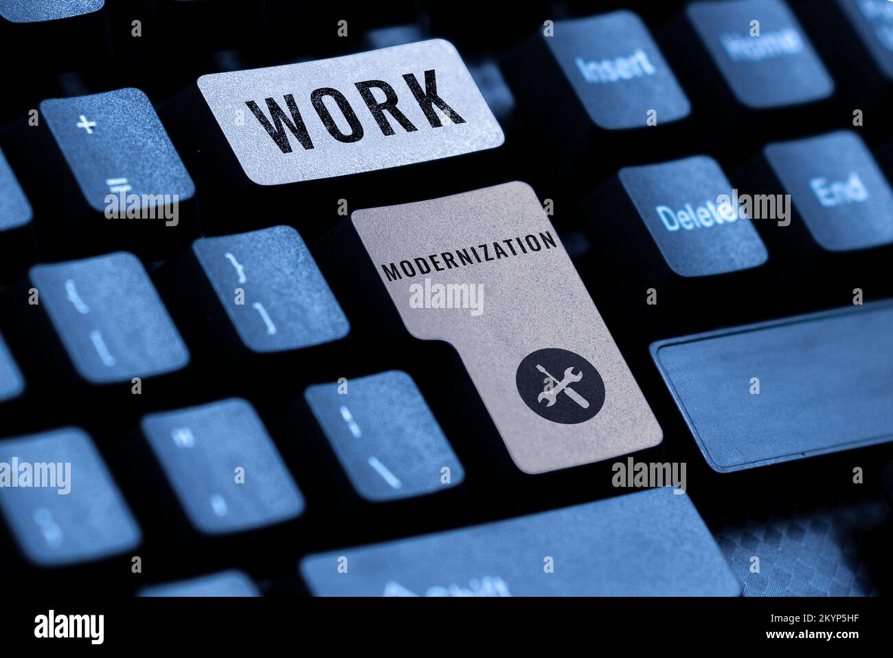 Writing displaying text Work Modernization. Word Written on changing ...