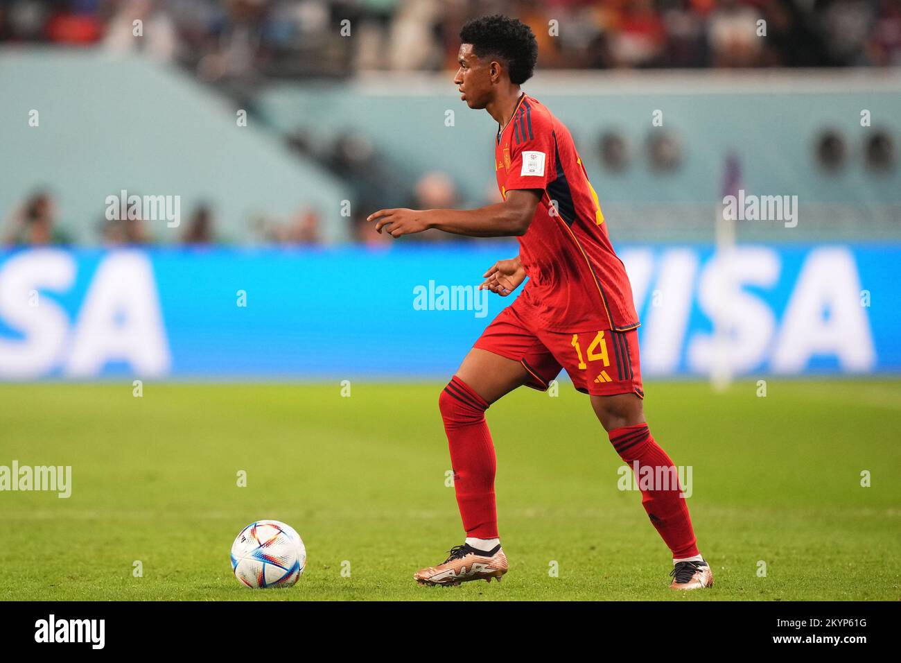 Doha, Qatar, Dec 01, 2022, Alejandro Balde of Spain during the FIFA ...