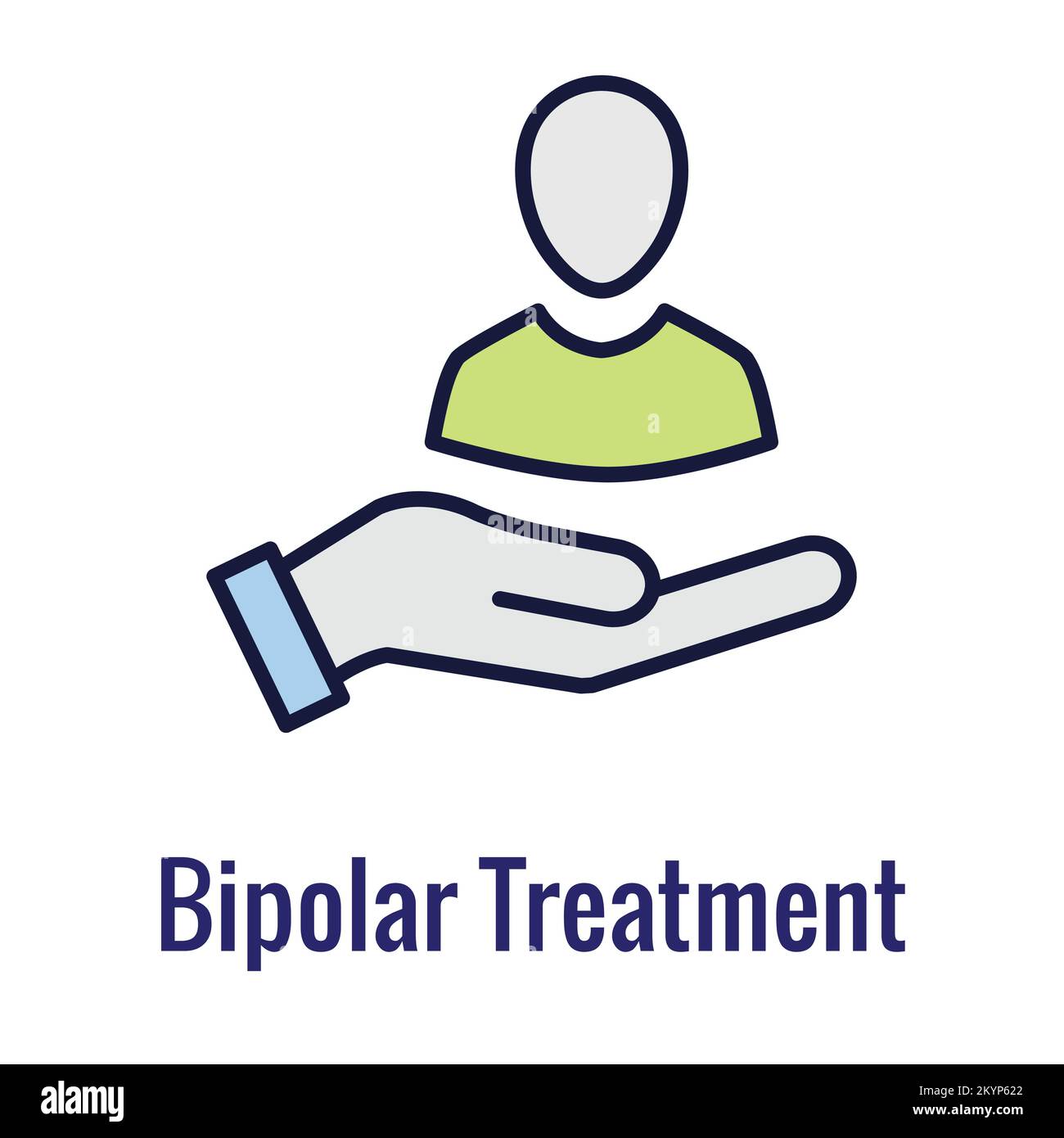 Bipolar Disorder or Depression BP Icon Set Showing Mental Health Icons ...