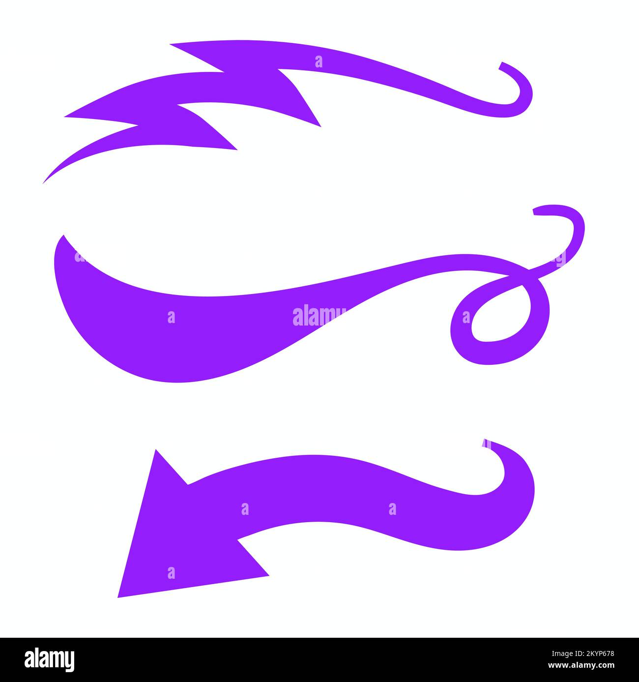 Purple Swirls Swoosh Marks with Vector Hand Drawn Highlighter Accent ...
