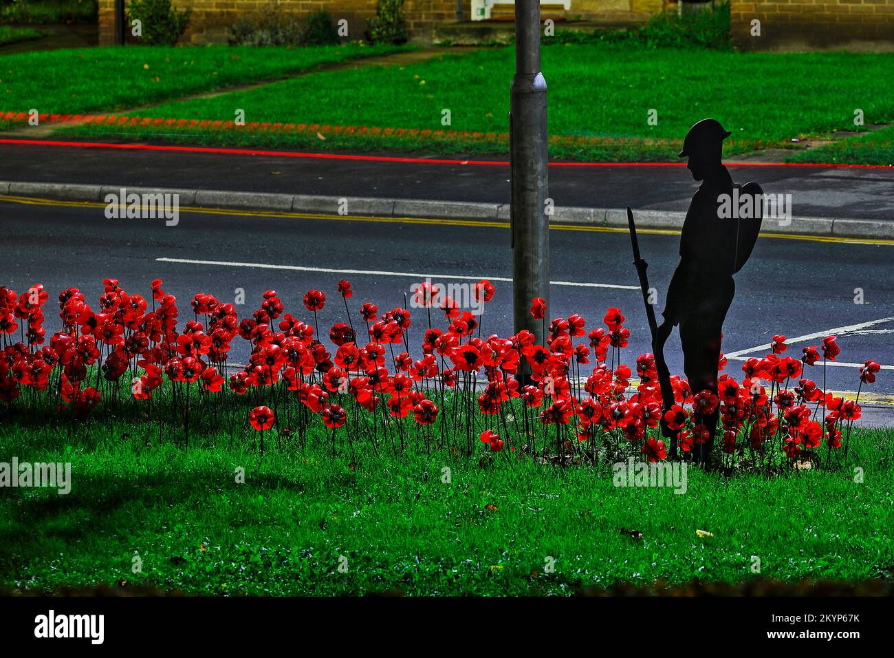Remembrance poppy soldier silhouette hi-res stock photography and ...
