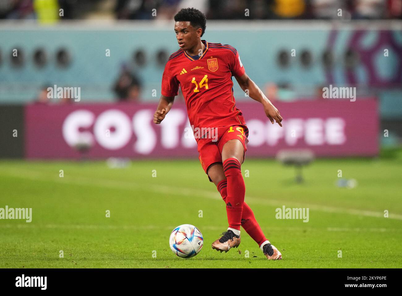 Doha, Qatar, Dec 01, 2022, Alejandro Balde of Spain during the FIFA ...