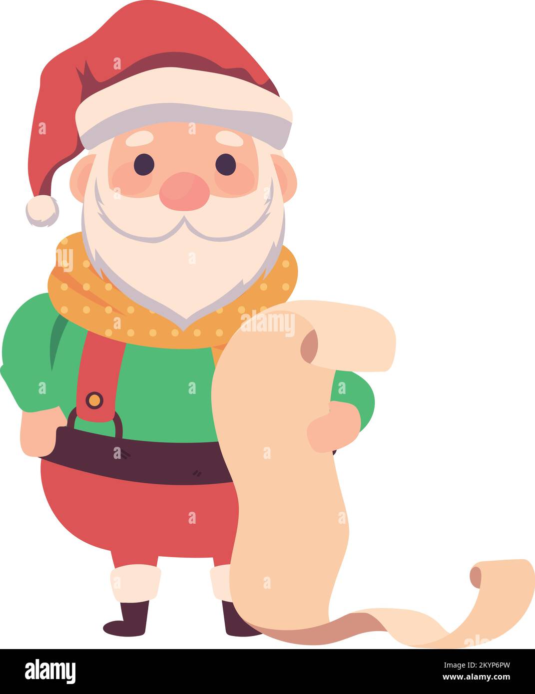 santa claus with wish list Stock Vector Image & Art - Alamy