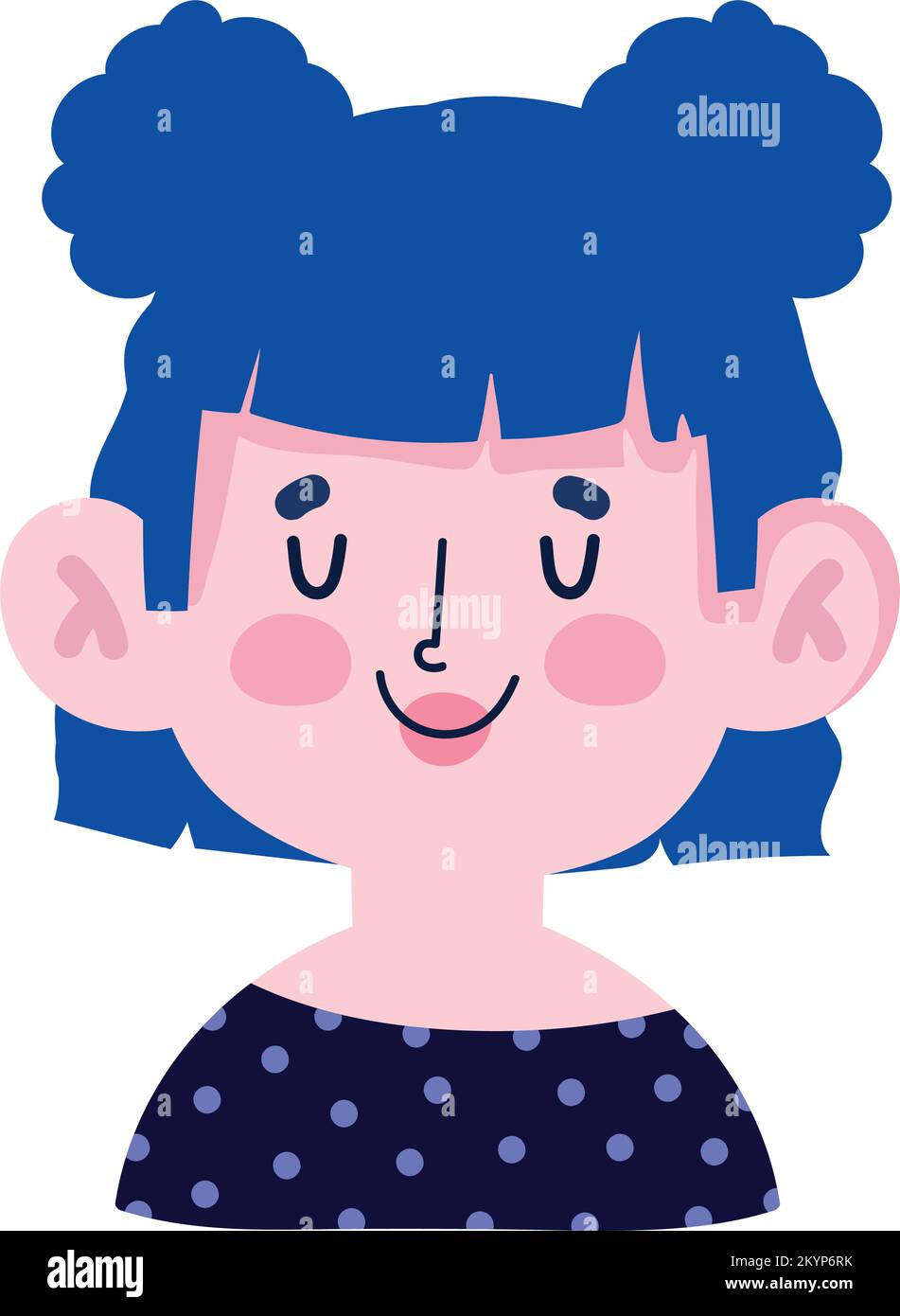cartoon girl portrait Stock Vector Image & Art - Alamy