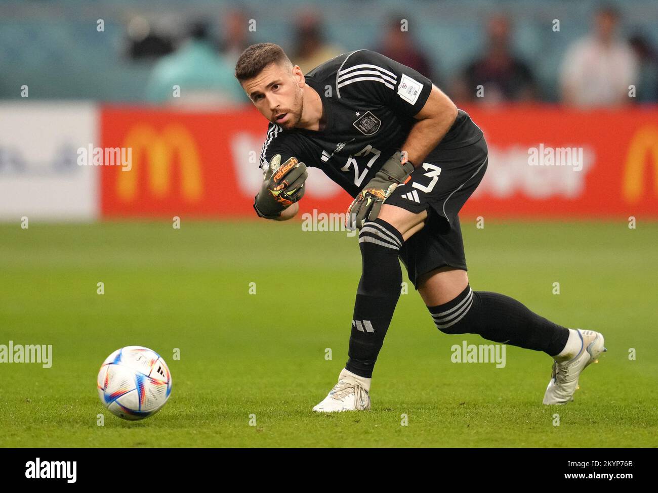 Spain goalkeeper Unai Simon during the FIFA World Cup Group E match at ...