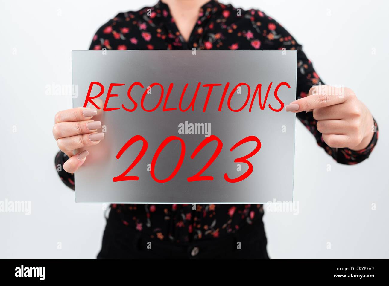 Inspiration showing sign Resolutions 2023. Business approach list of ...