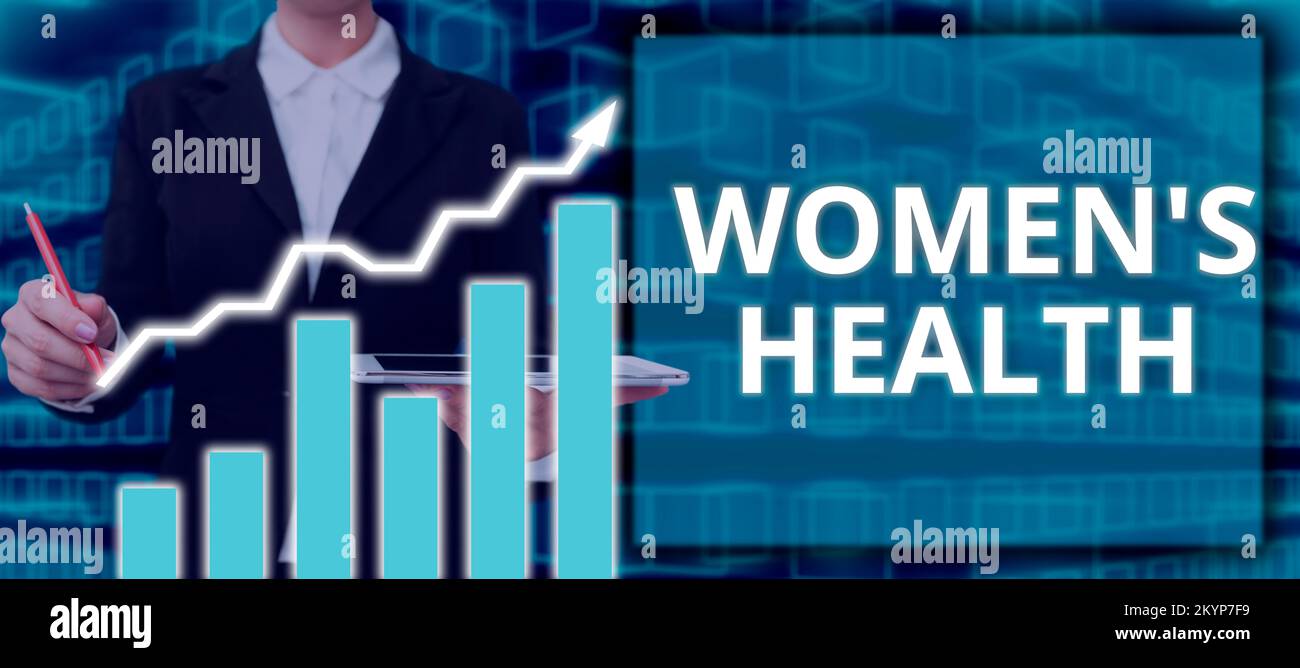 Handwriting text Women's Health. Business showcase Women's physical ...