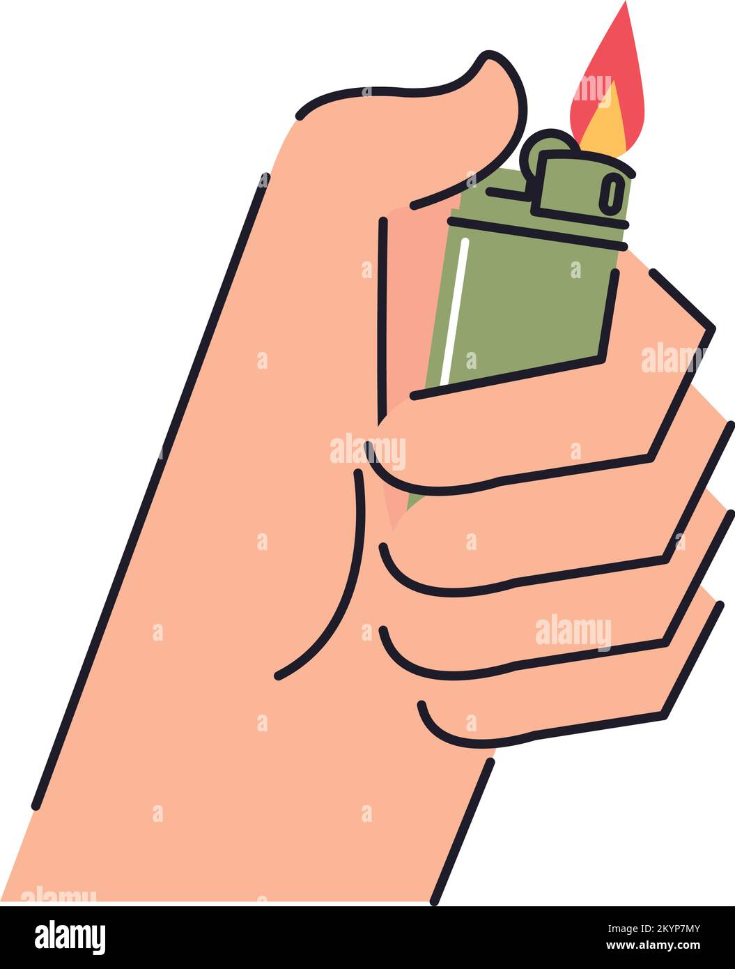 hand holding lighter Stock Vector Image & Art - Alamy