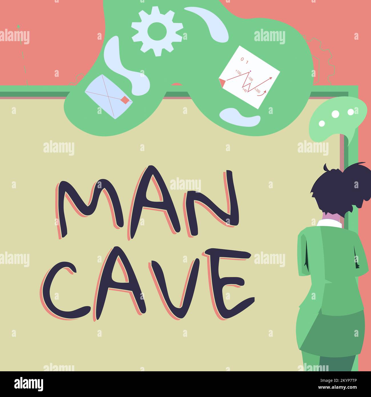 Writing displaying text Man Cave. Business showcase a room, space or ...