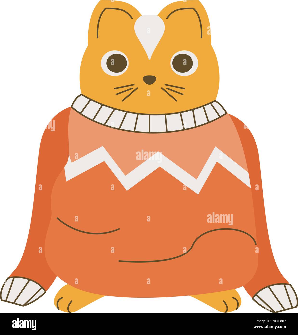 little cat wearing wool coat Stock Vector Image & Art - Alamy