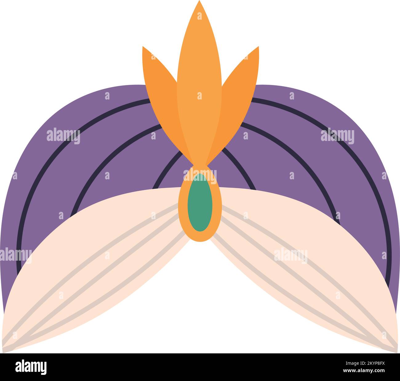 Hat turban indian cartoon Stock Vector Images - Alamy