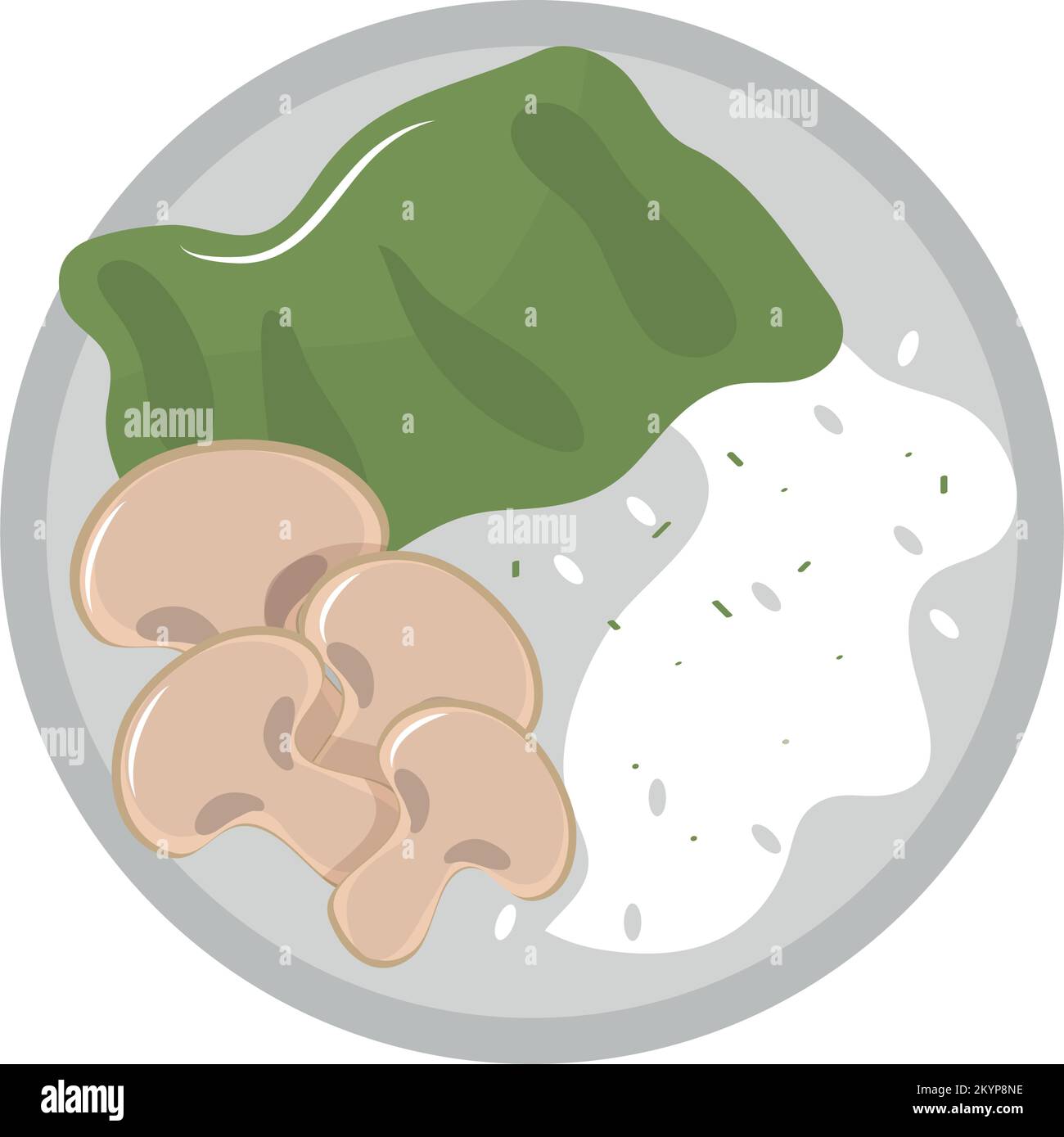 food plate with mushroom Stock Vector Image & Art - Alamy