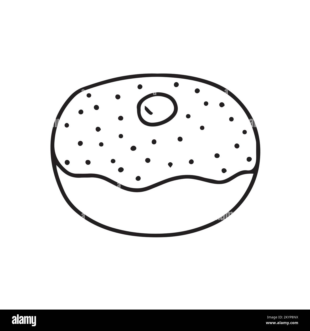 Vector sufganiyah donut doodle Stock Vector Image & Art - Alamy