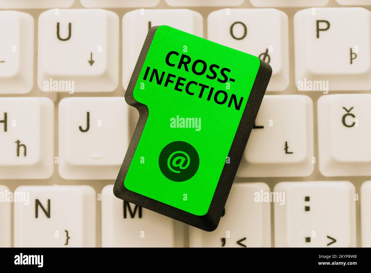Sign displaying Cross Infection. Word for disease-causing microorganism ...