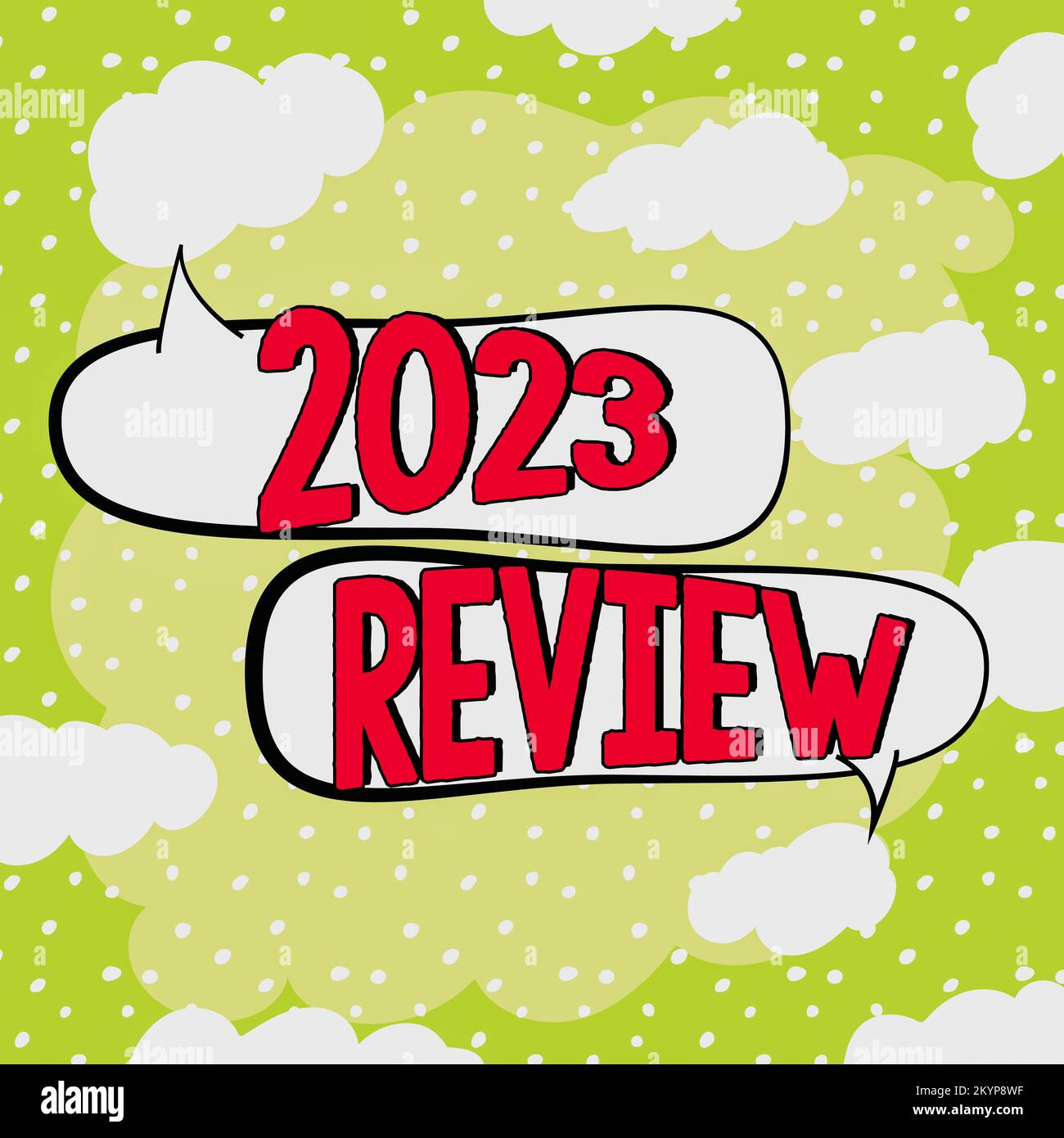 Conceptual caption 2023 Review. Business approach seeing important ...
