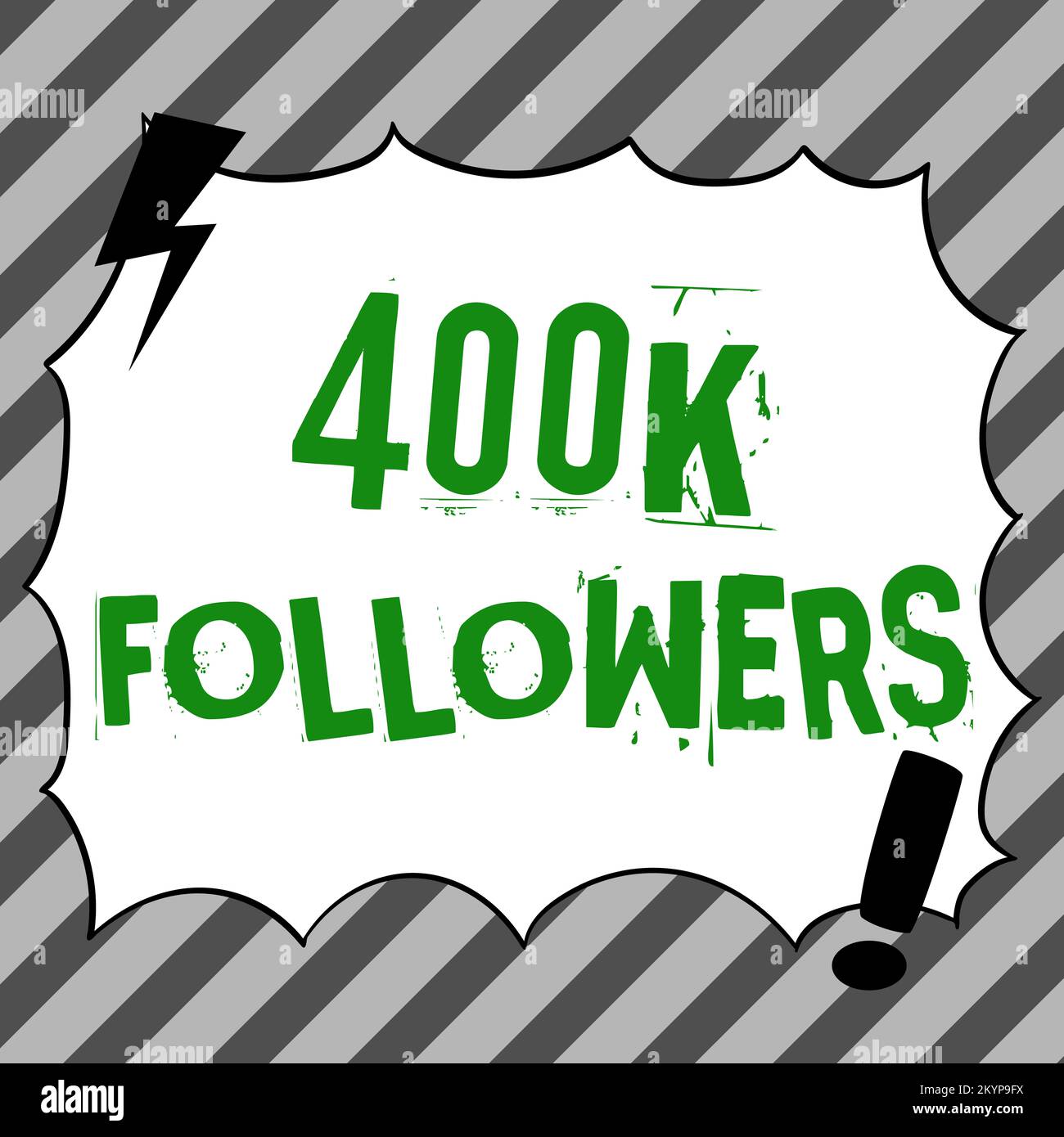 Hand writing sign 400K Followers. Conceptual photo number of ...
