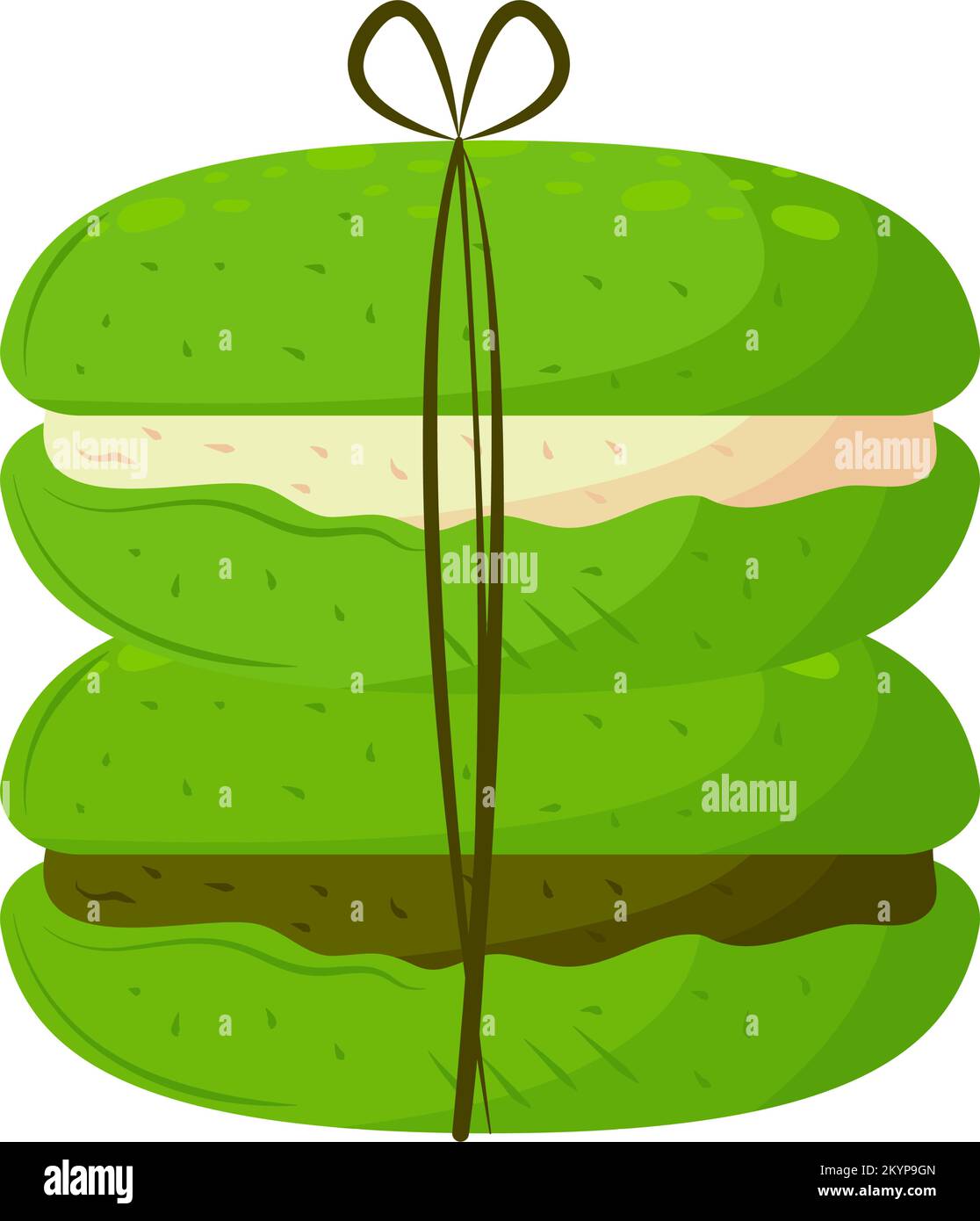 Macaroon Dessert Matcha Stock Vector Image & Art - Alamy