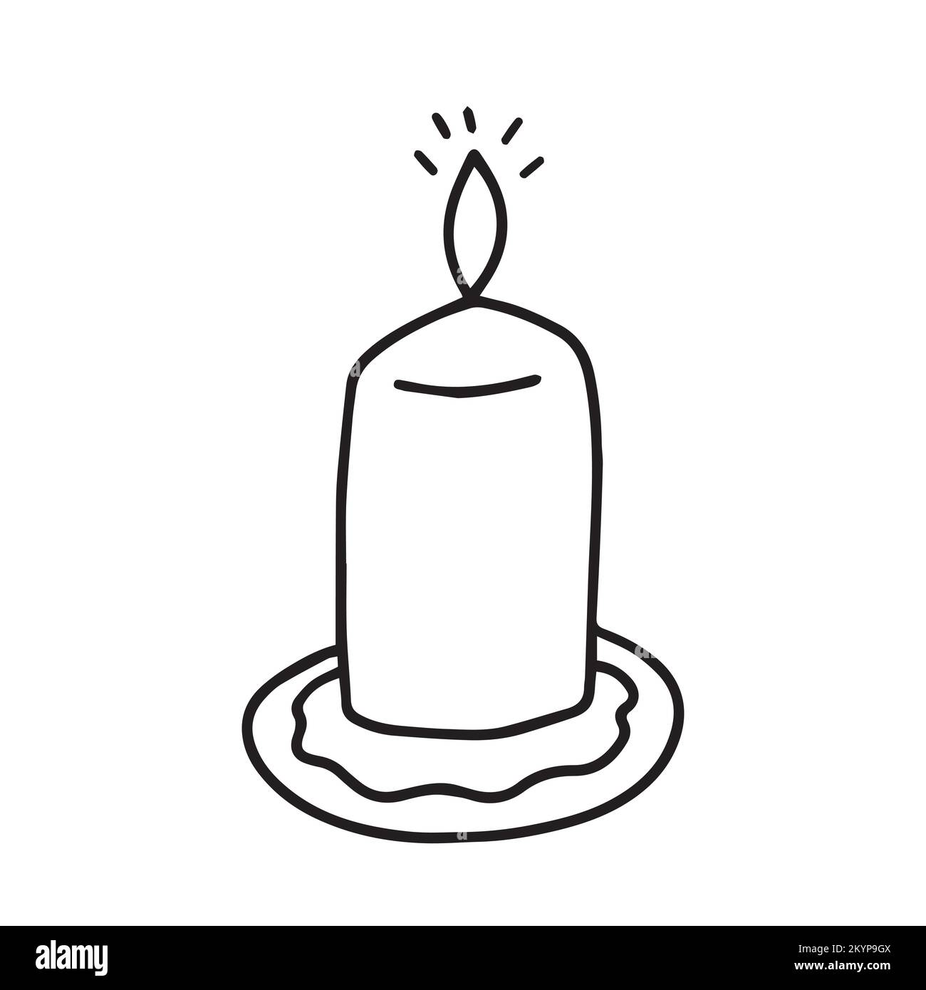 Doodle candle vector illustration Stock Vector Image & Art - Alamy