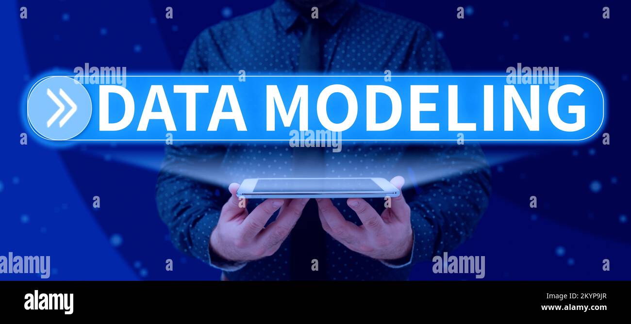 Inspiration showing sign Data Modeling. Internet Concept process of transferring data between ...